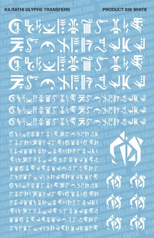 Fallout Hobbies - Fallout Hobbies Decals: Kilrathi Glyphs (White) # ...