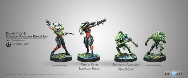 Corvus Belli - Infinity Combined Army (#629) Raicho Pilot & Scindron ...