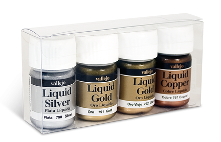 Vallejo - Vallejo Model Color Set: 70199 Metallic Model Color Paint Set ...